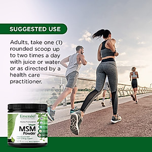 EMERALD LABS MSM Powder 4,000 mg - Plant Sourced Methylsulfonylmethane for Joint Discomfort, Stress Relief, and Healthy Immune Function - 8 Oz