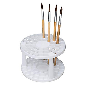 Creativity Street Paint Brush Holder, White/Plastic, 5-3/4" Dia., 1 Piece