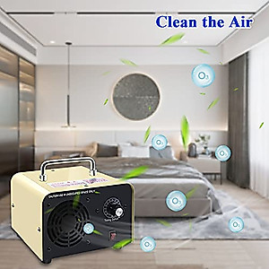 Commercial Ozone Generator, 10,000mg/h Industrial Ozonator Deodorizer Ozone Machine Odor Remover, for Room Home Bar Farms Cars and Pets Powerful Cleaning (Yellow)