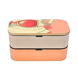 Retro Abstract Shades Adult Lunch Box, Bento Box, With Cutlery Set Of 3, 2 Compartments, Rectangular, Lunch Box For Adults