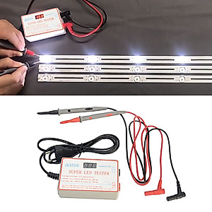 LED Light and TV Backlight Tester, 0-300V Adaptive Voltage LED Strip Lamp Beads Light Source Testing Tool with Gold Plated Pin & Power Cable fits for All LED Light Repairs (Orange)