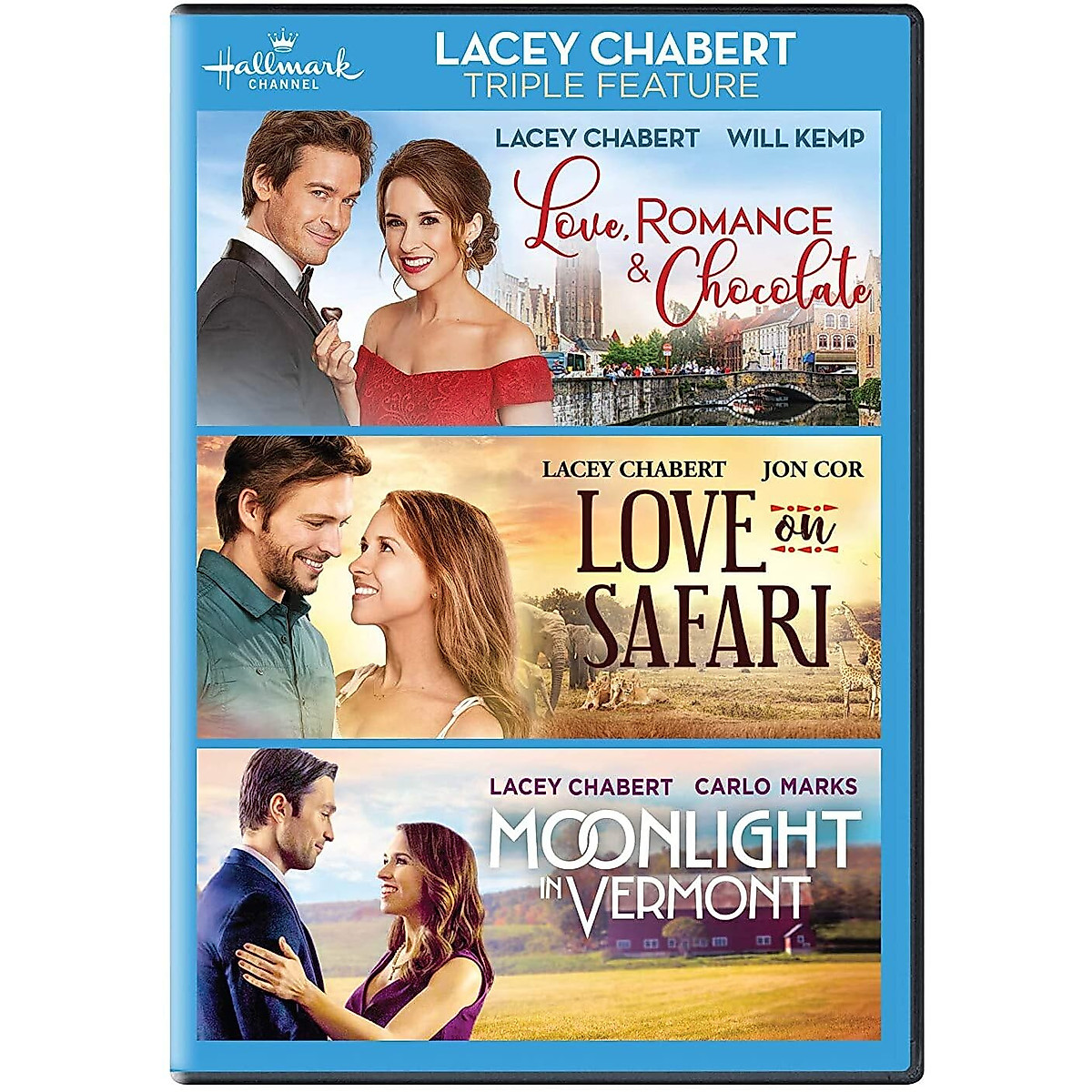 Lacey Chabert 3-Movie Collection (Love, Romance & Chocolate, Love on Safari, Moonlight In Vermont)