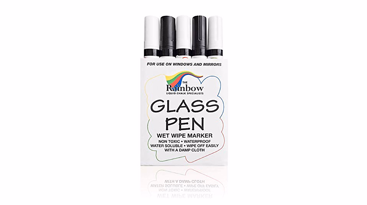 Glass Pen Window Markers 5-Pack – Vibrant Chalk-Style Glass Art