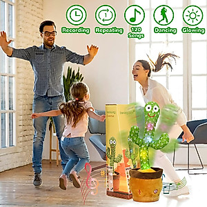 Emoin Dancing Cactus for Baby Boys Girls Tummy Time Toys, Cactus Baby Toys 6 to 12 Months Singing Talking Cactus Toy Repeat What You Say Infant Toy