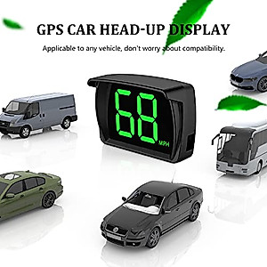 ARLRORO New Head Up Display for Cars,GPS Digital Speedometer with mph Speed, USB Cable Install,Suitable for All Car