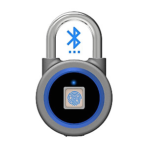 Smart Fingerprint Lock, Bluetooth Padlock, Keyless Biometric Lock, Waterproof, USB Rechargeable, Portable, Gym Locker, Door,Bike Shed, Outdoor