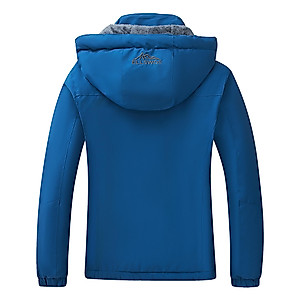 ELLSWOS Womens Winter Coats Waterproof Ski Jacket Warm Snow Jackets Windproof Windbreaker Hooded Raincoat