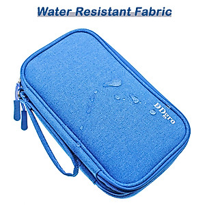 DDgro Tech Accessories Organizer Electronic Pouch Travel Bag for Keeping iPhone Charger Mobile Hard Disk Cable Cord Mouse Earphone Pens Certificates (Medium, Azure Blue)