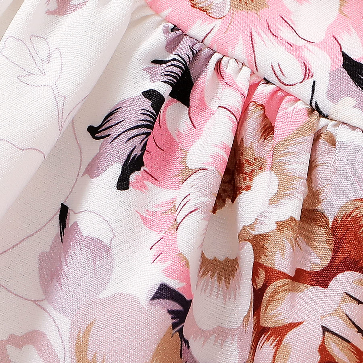 YOUNGER TREE 1-5T Toddler Kids Girls Summer Dress Sling Blue Floral Casual Dress Pattern Girls Party Dress Sleeveless (3-4T, Beige dress)