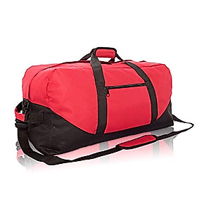 DALIX 25" Big Adventure Large Gym Sports Duffle Bag in Red