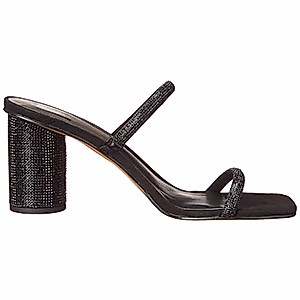 Dolce Vita Women's Noles Chunky Round Heel, Black Rhinestone, 8.5