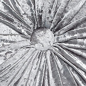 Wadser Decorative Throw Pillow Velvet Round Chair Cushion Handmade Sofa Couch Back Cushion Nap Pillow Gold 14.5"