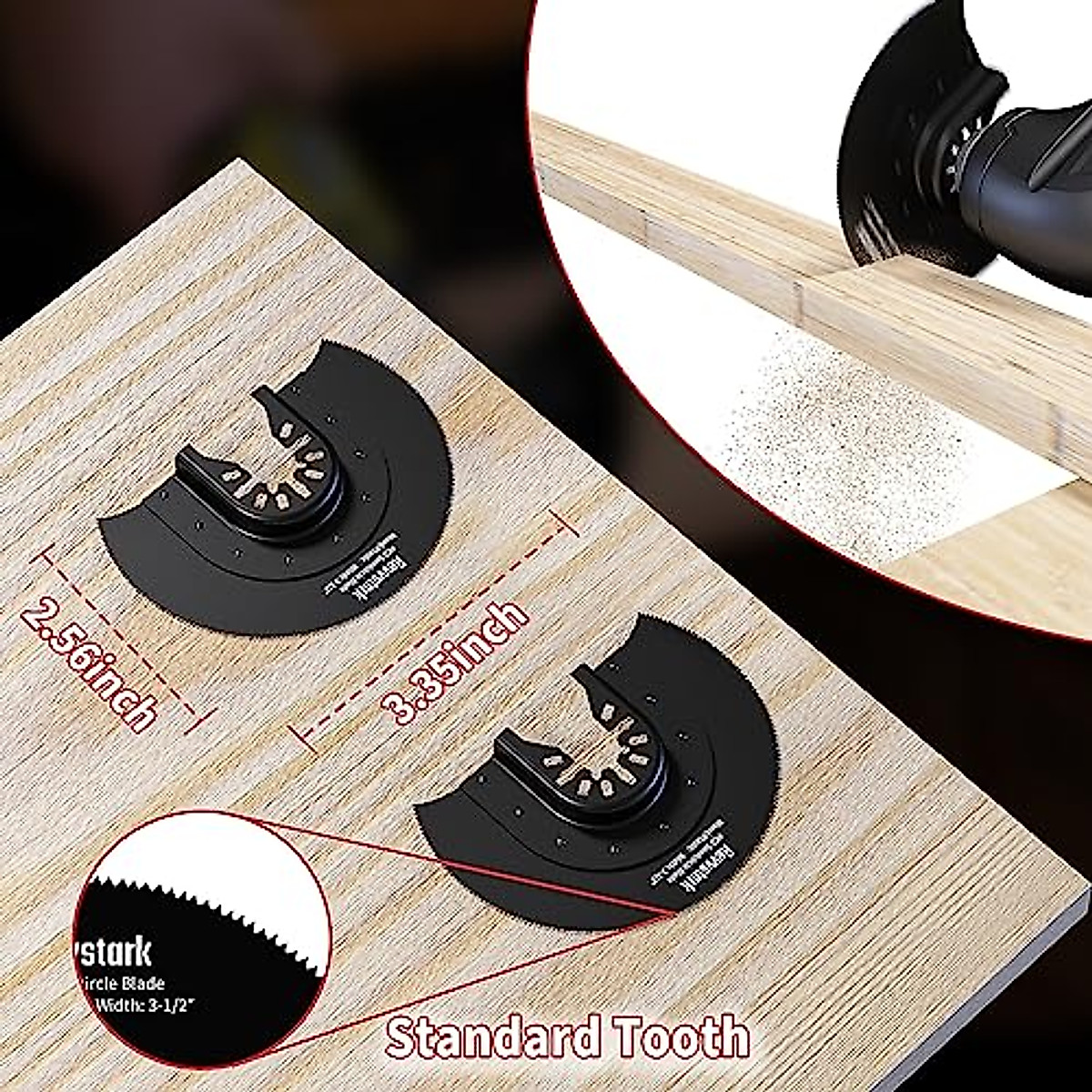 29PCS Oscillating Saw Blades, Reinforced Titanium Oscillating Multitool Blades for Wood, Metal, Plastic Cutting, Quick Release Oscillating Tool Blades Fit Dremel Dewalt Craftsman Ryobi Milwaukee