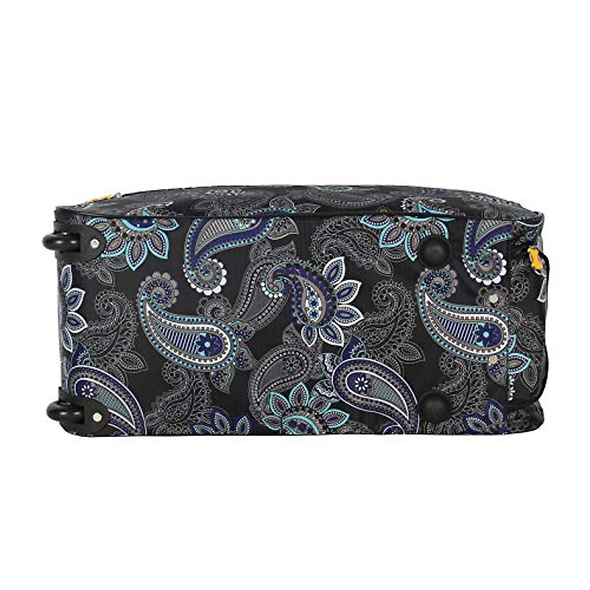 LUCAS Designer Carry On Luggage Collection - Lightweight Pattern 22 Inch Duffel Bag- Weekender Overnight Business Travel Suitcase with 2- Rolling Spinner Wheels (Paisley Peacock)
