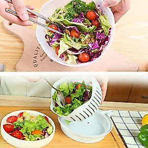 Vegetable Chopper, Chop Fresh Vegetables and Fruits in Seconds BPA Free Salad Shooter, Cutter for Lettuce or Salad -