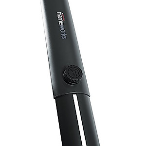 Gator Frameworks ID Series Speaker Stand with Lift Assist and Adapter to Fit 35mm and 38mm Speaker Mounts; 48"/75" Min/Max Height (GFW-ID-SPKR),Black