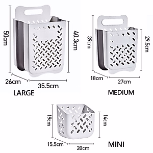 Collapsible Laundry Basket- Large Laundry Basket Hamper with 2 Handles- Space Saving Foldable Storage Container/Organizer (Large)