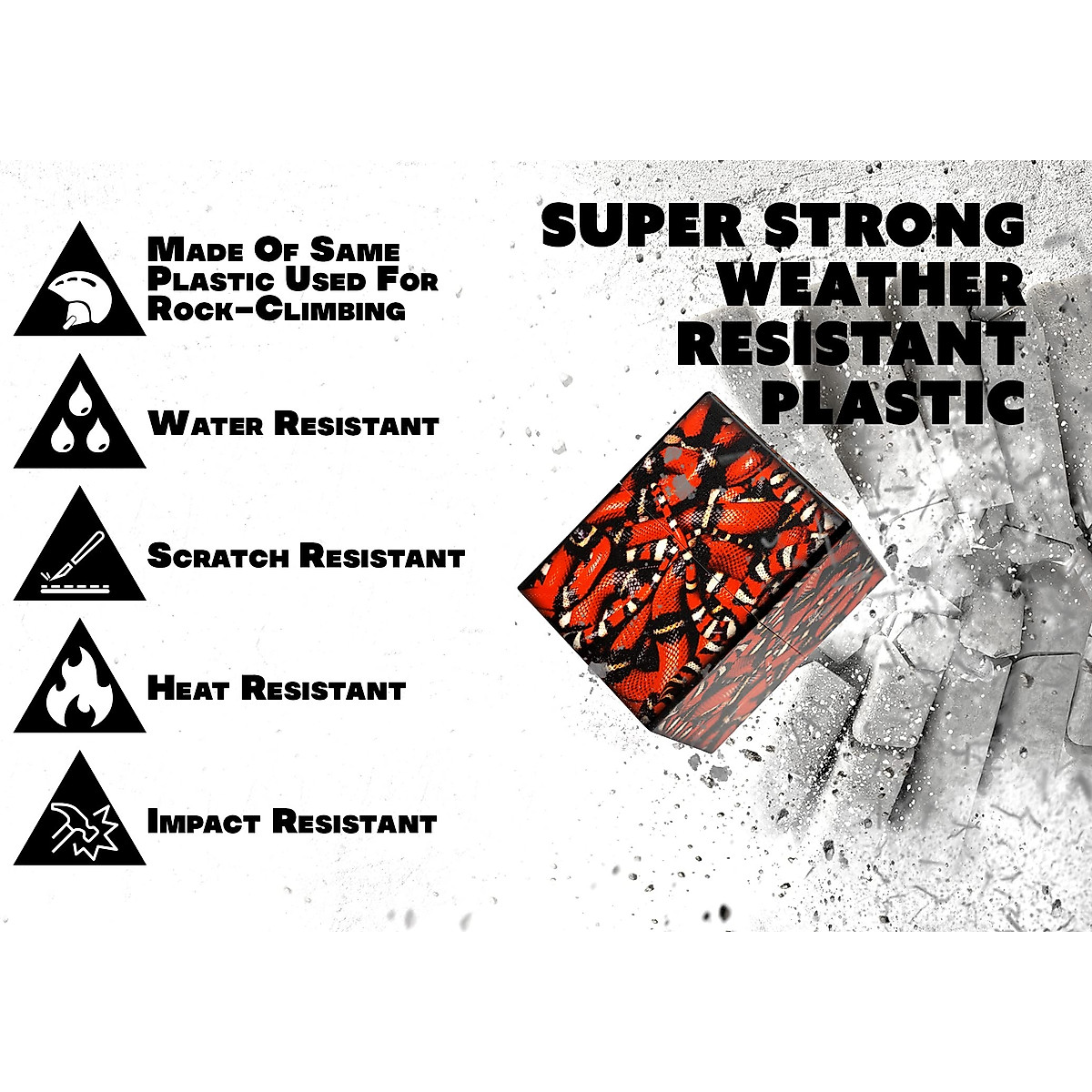 Pirate Lab Artist Series Defender Card Deck Box [200+ Cards] Impact Resistant Card Deck Box - MTG Card Game Case Storage | Snake