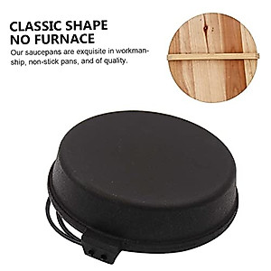 Yardwe 1 Set Skillet with Lid Japanese Sukiyaki Pot Soup Pot Nonstick Cookware Cast Iron Sukiyaki Pan Non-Sticky Cooking Utensil Camping Skillet Dumplings Iron Pan Small Cast Iron Pots