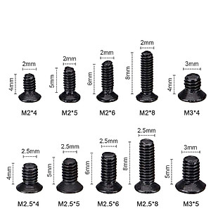 500Pcs/set M2 M2.5 M3 KM Screw Flat Head Screws for Laptop Notebook Screws Set Kit for Computer Small Screw SCRW-128460