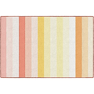 Flagship Carpets Schoolgirl Style Simply Safari Sunset Stripes Classroom Area Rug for Indoor Classroom Learning or Kid Bedroom Educational Play Mat, 5'x7'6"