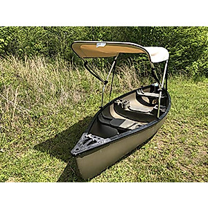 Beige 3' by 6' Canoe/Kayak Sun Shade/Canopy by Cypress Rowe Outfitters