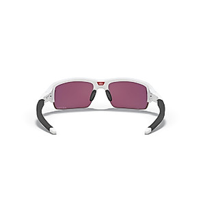 Oakley Youth OJ9005 Flak XS Rectangular Sunglasses, Polished White/Prizm Field, 59 mm