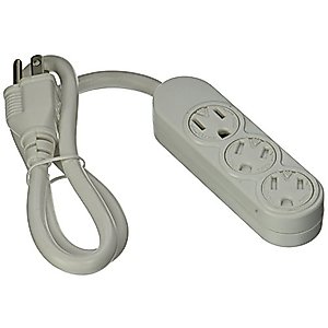 Master Electrician PS-304 3 Outlet Power Strip, White