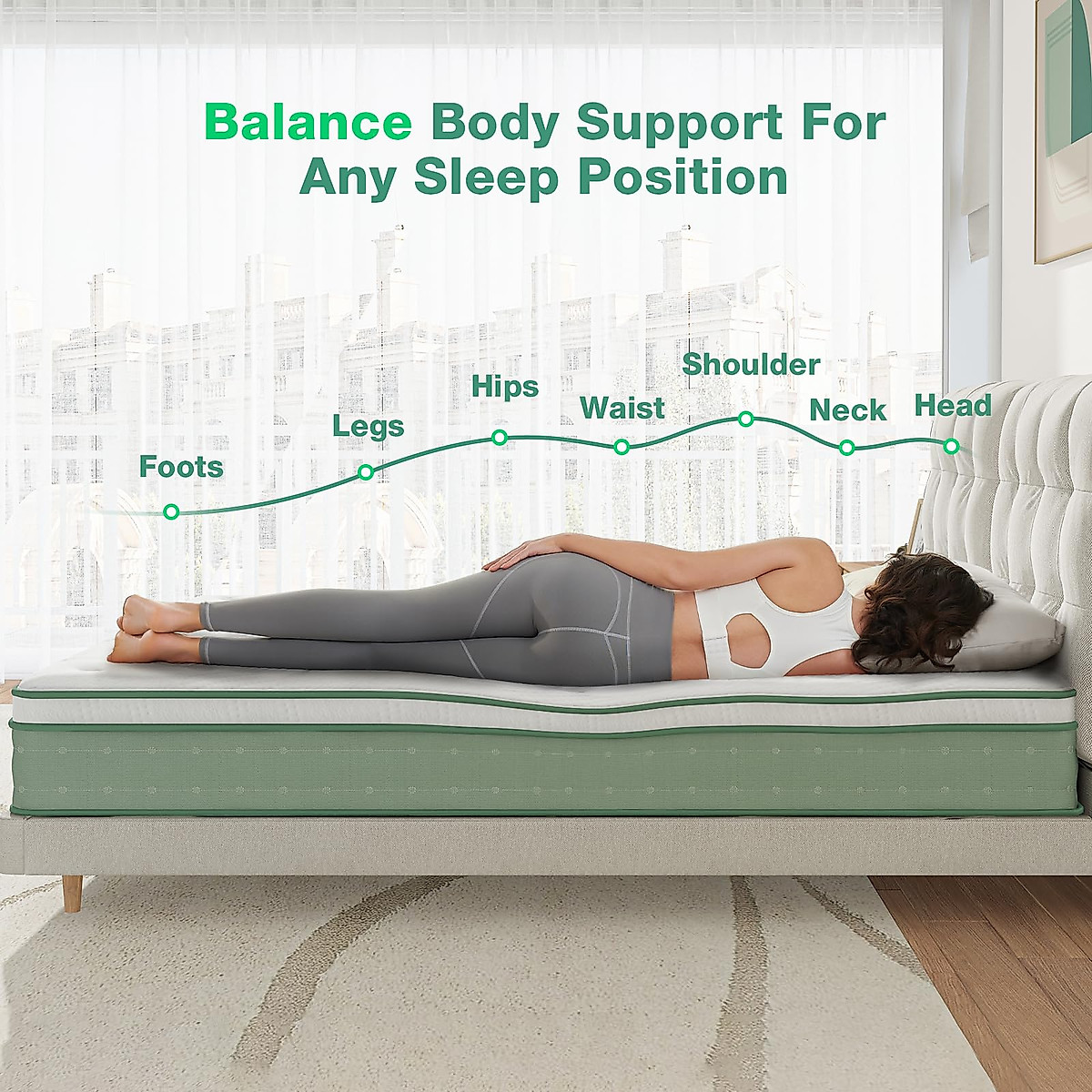 Novilla Twin Mattress, 10 Inch Hybrid Mattress in a Box, Gel Inflation Memory Foam with Pocket Coils Innerspring for a Cozy Night, Pillow Top Twin Size Mattress, Medium Firm & Fit The Body's Curves