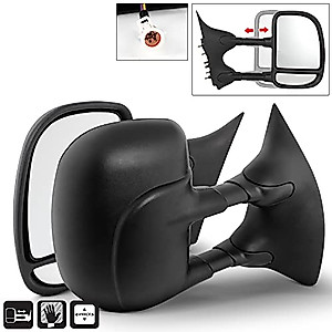 ACANII- Telescoping Power+Heat Side Towing Mirror Driver + Passenger For 99-07 Ford F250~F550 SuperDuty 00-05 Excursion