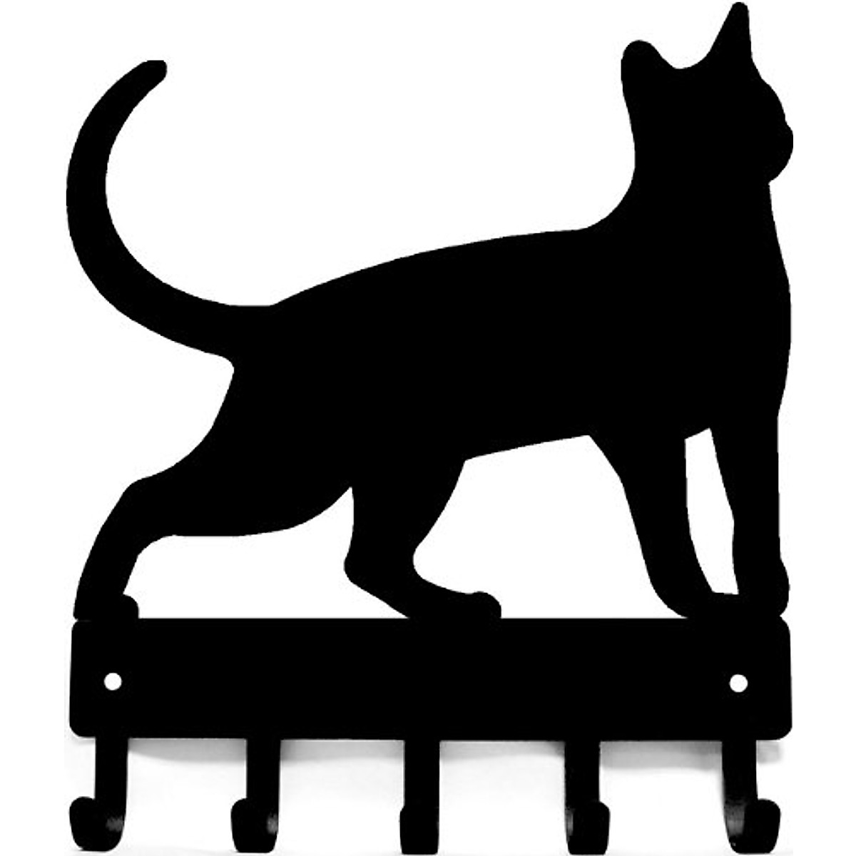 The Metal Peddler Cat #17 Key Rack - Small 6 inch Wide - Made in USA; Wall Mounted Holder for Home and Office