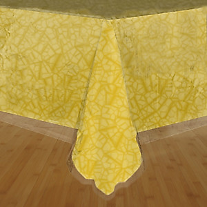 Clearly Elegant Clear Disposable Plastic Table Covers, Pack of 16 Tablecloths, Each Measures 68" x 108", Fits 8 Feet Rectangle Table, Clear