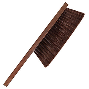 Hand Broom Brush, Soft Cleaning Wooden Handle Bench Brush for Woodworking, Car, Fireplace, Furniture, Couch, Carpet (Straight Handle)
