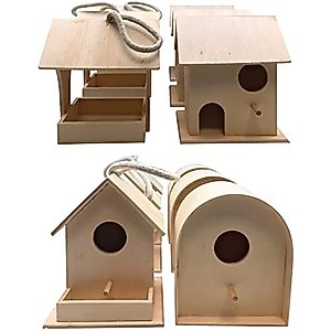 Oojami Design Your Own Wooden Birdhouses 12 Bird House Bulk (Classic)