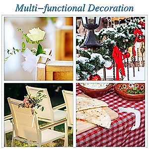 Yookeer Church Pew Clips Heavy Duty Plastic Hooks Tablecloth Clips Chair Table Clips Translucent White Pew Clips Table Cloth Holders for Wedding Ceremony Church Aisle Railing Bow Decorations (12)