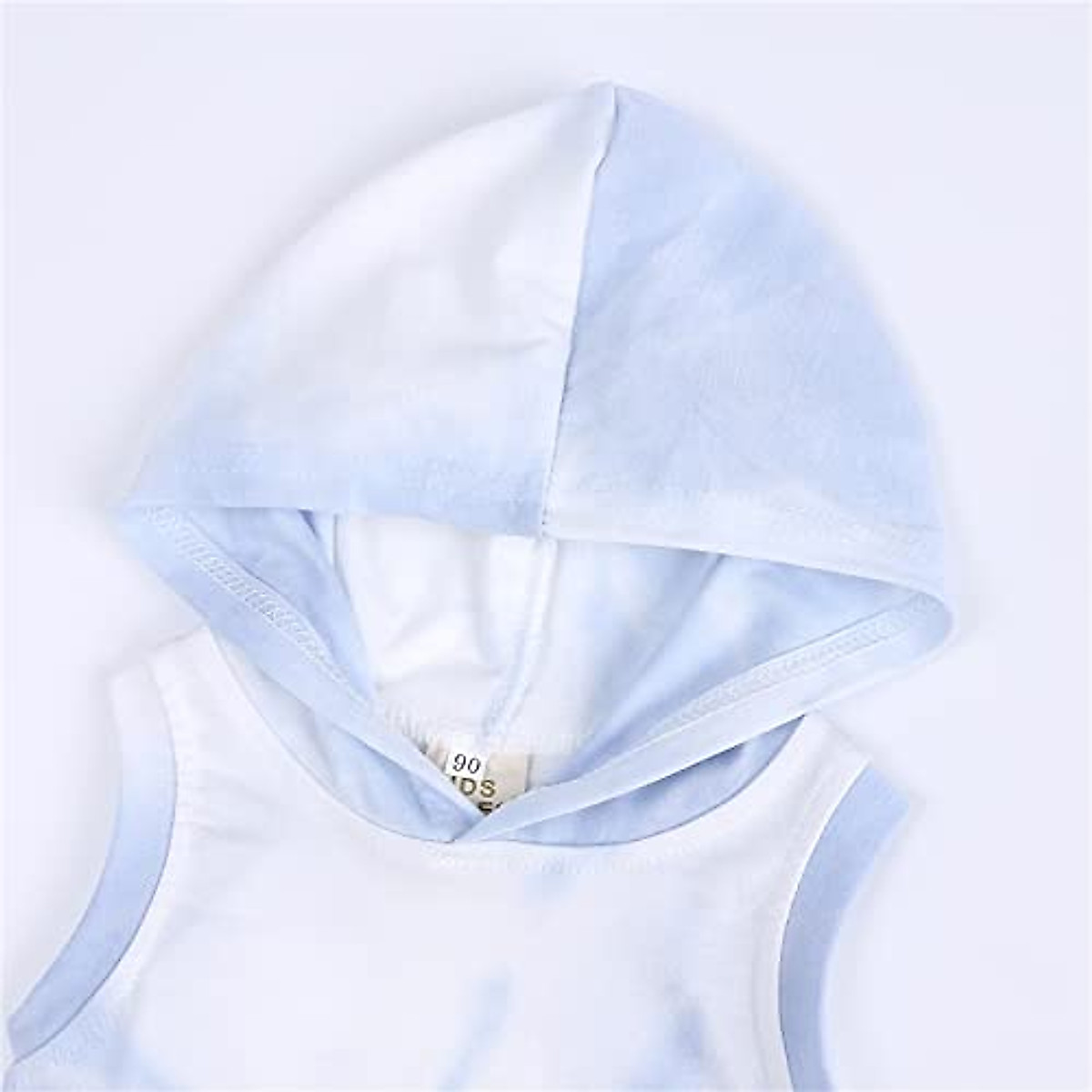 DUOWEI Long Sleeve Crop Top Sweatshirt Kids Toddler Boy Girls Clothes Sports Casual Tie Dye Prints Outfits for Girls Kids White