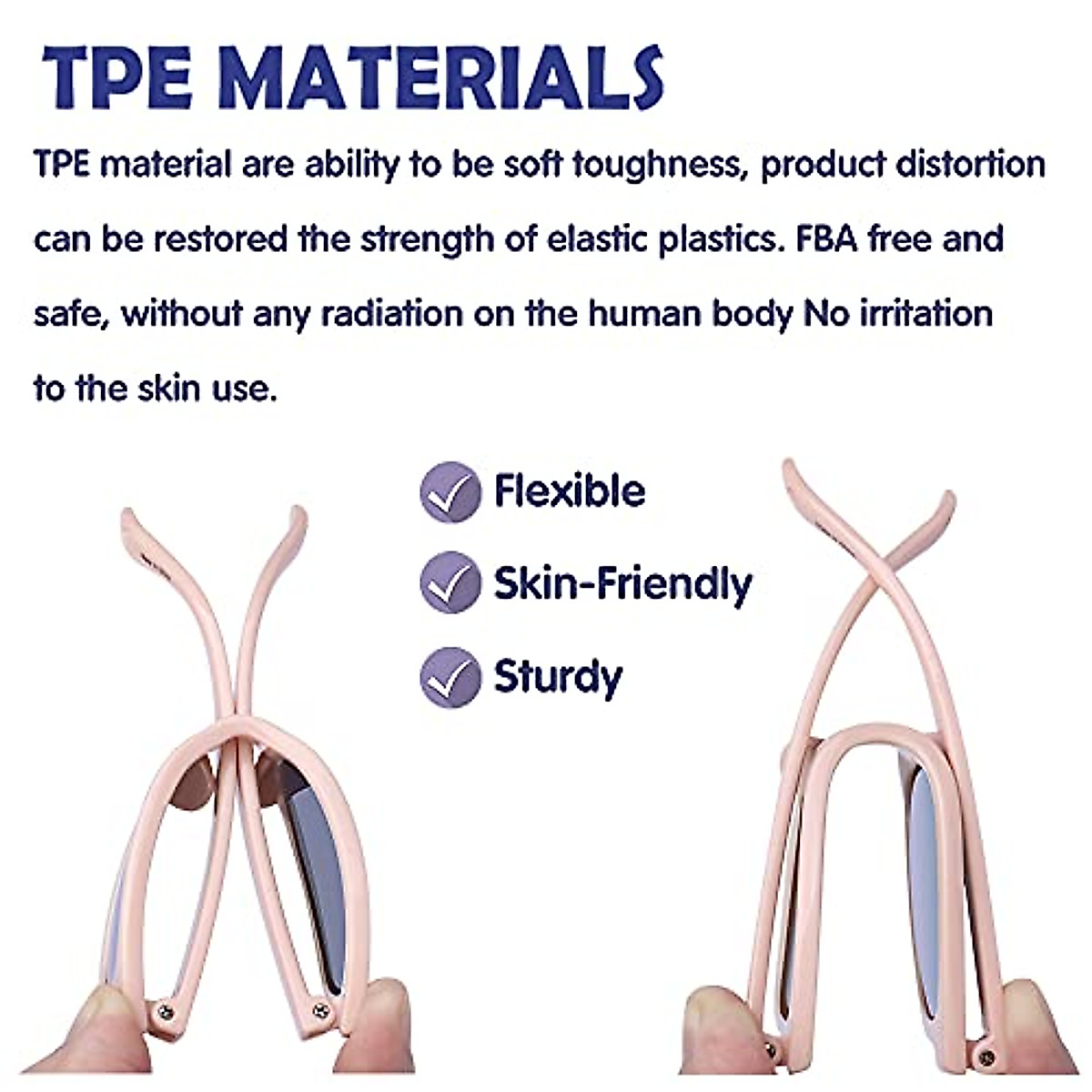 COCOSAND Baby Sunglasses with Strap UV400 Flexible Retro Square for Toddler Kids Boys Girls Age 0-24 Months