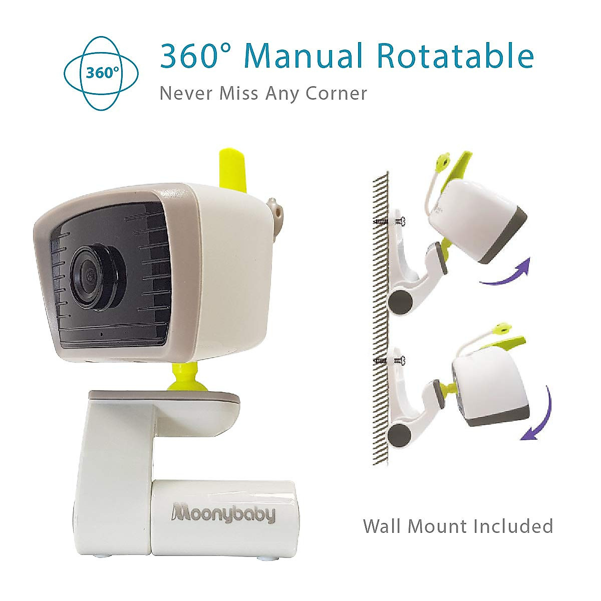 Moonybaby Split 50 Add-on Camera, Only for Handheld Monitor's S/N Number Start with 20