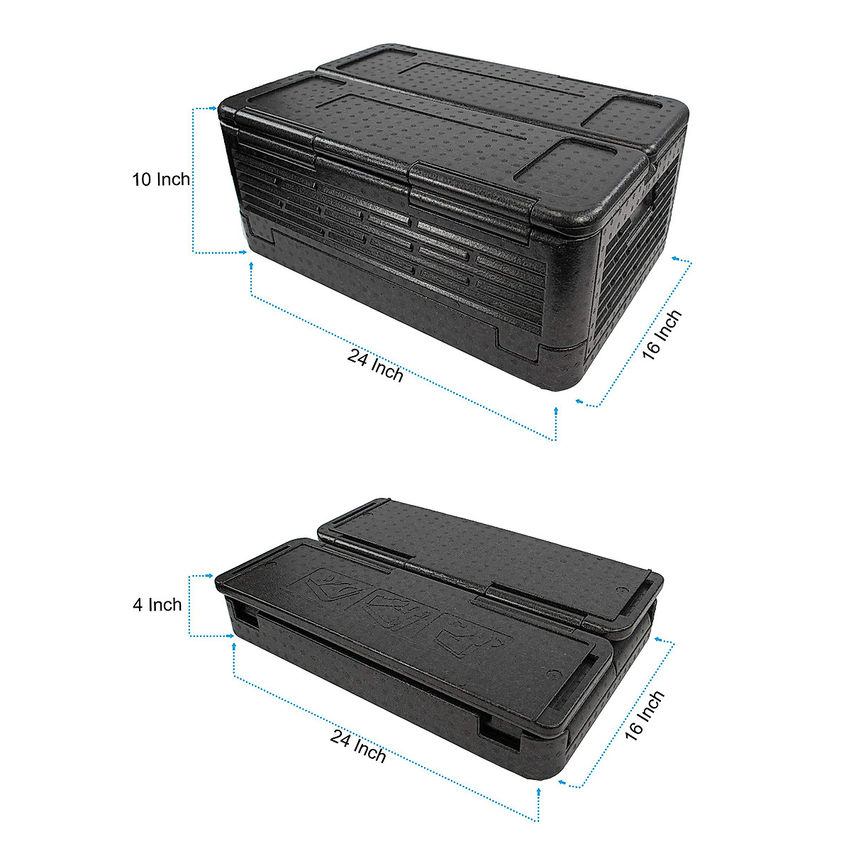 Chill Ice Collapsible Cooler Foam Chest Box - Insulated, Foldable, Portable, Lightweight, Iceless & Waterproof - X Large