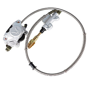 32 Go Kart Axle Kit with Shaft + Hub+ Chain+ Brake Master Cylinder + Sprocket Replacement for Go Kart ATV