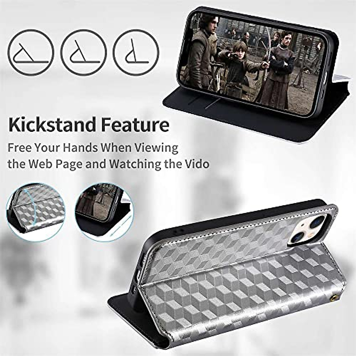 Case Compatible with Samsung Galaxy S9 Plus,Leather Case with Card Slot.Wallet Design,Stereoscopic Patterns.Standable Case