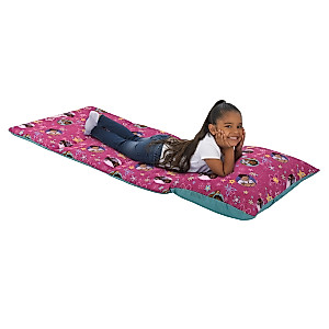 Disney Encanto Tropical Delight Pink and Aqua, Mirabel and Isabella Deluxe Easy Fold Toddler Nap Mat