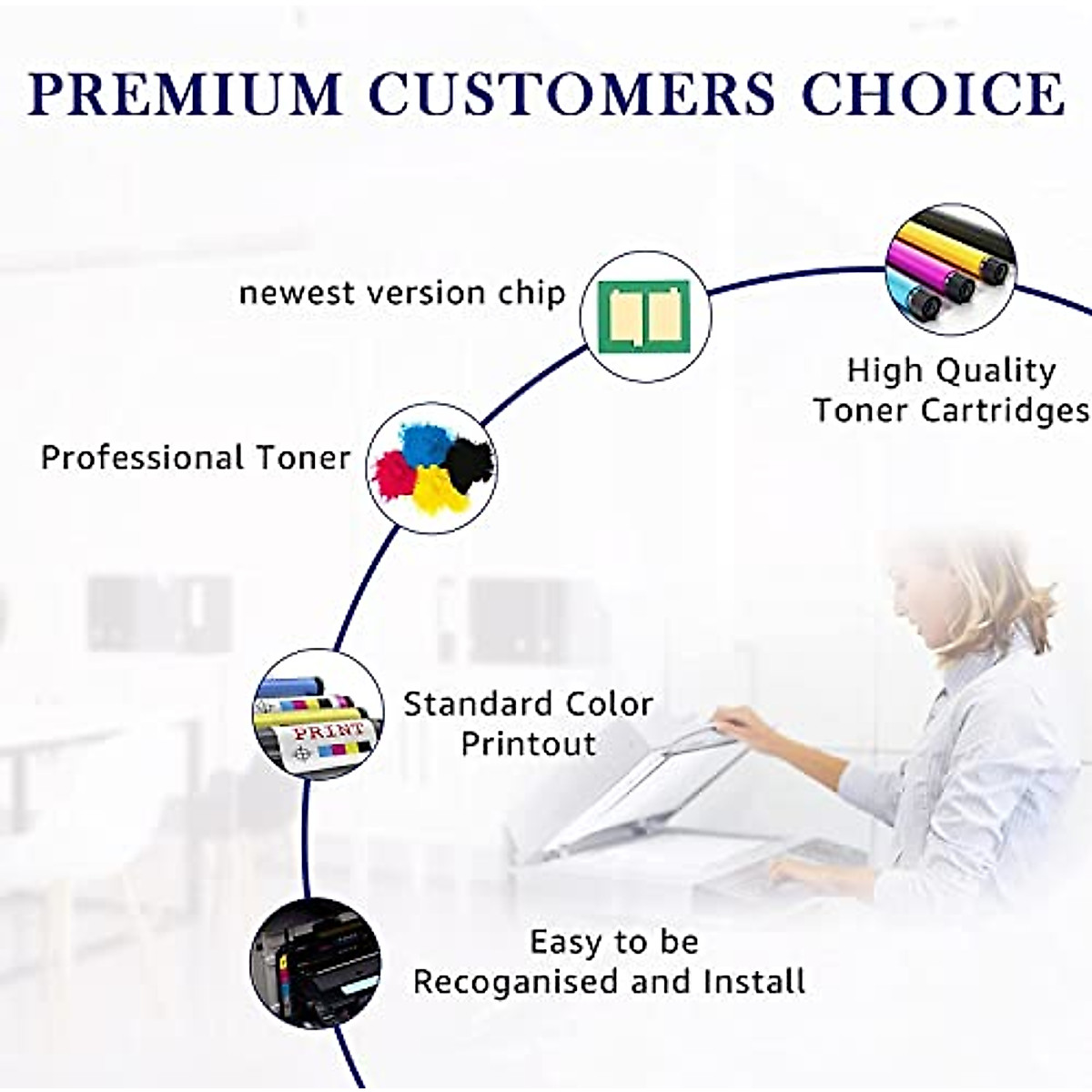 414A 414X Toner Cartridges 4 Pack Compatible Replacement for HP 414A W2020A 414X W2020X Work with Color Pro MFP M479fdw M479fdn M454dw M454dn Printer (Black Cyan Yellow Magenta)