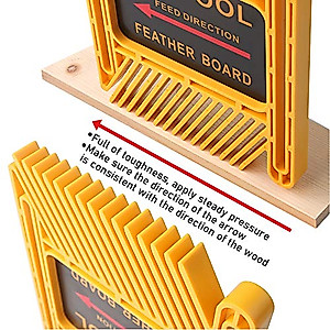 BI-DTOOL Featherboards, Adjustable Woodworking Safety Device Feather-Loc for Table Saws Band Saws Router Tables Fences Woodworking Tools, 6.3 Inch Extended Table Saw Featherboard Pack of 2