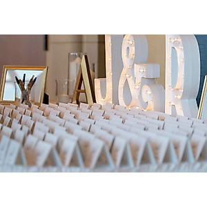 RokAPary Modern Minimalist Tented Table Place Cards, for Wedding, Bridal Shower, Bachelorette or Engagement Party, Dinner Parties, Banquets, Easy Folding, 2"x3.5" Pack of 50 Cards, Made in USA