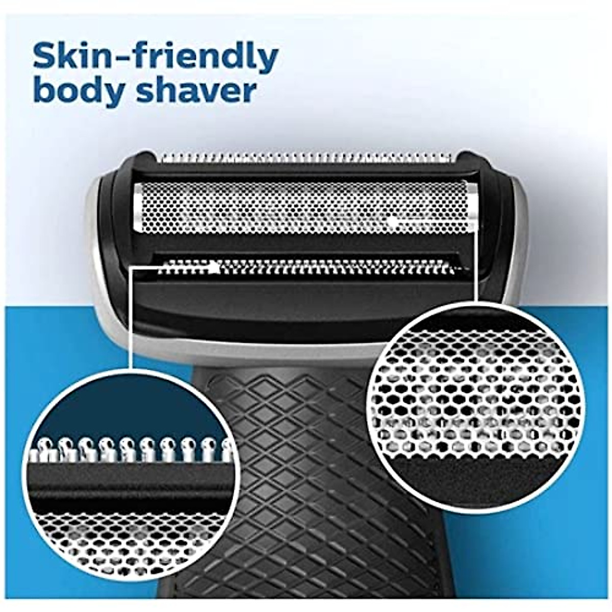 Philips Norelco BG2000 Replacement Shaving Head/Foil for Bodygroom Range BG2020 to BG2030 with Shaver Cleaning Brush