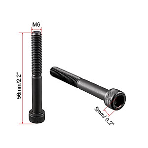 M6x50mm 12.9 Alloy Steel Screw Cap Point Hex Socket Screws Bolts 10Pcs