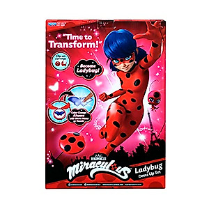 Miraculous girls female Ladybug Dress Up Set with Yoyo, Color Change Akuma, Tikki kwami, mask and Earrings by Playmates Toys