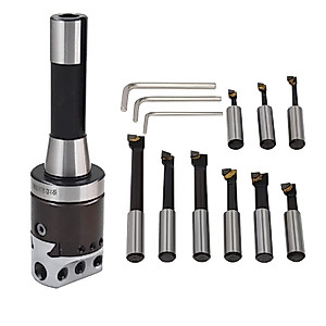 netuera 9-Pack Set 2 Boring Head R8 Shank 1/2 Carbide Boring Bar Set Milling Set