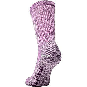 Smartwool Women's Hike Classic Edition Light Cushion Leaf Pattern Crew Socks, Meadow Mauve, Medium